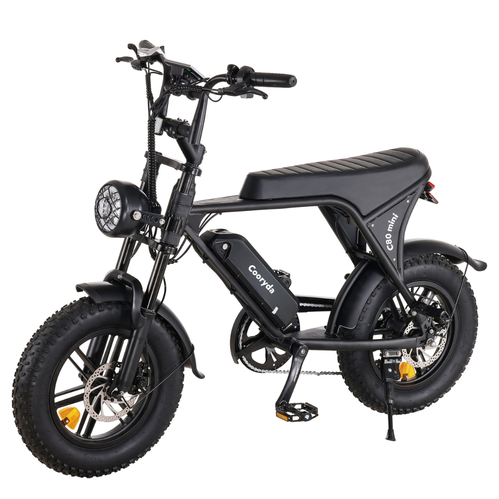 OUXI C80 - Zwart (mini fatbike incl. alarm)